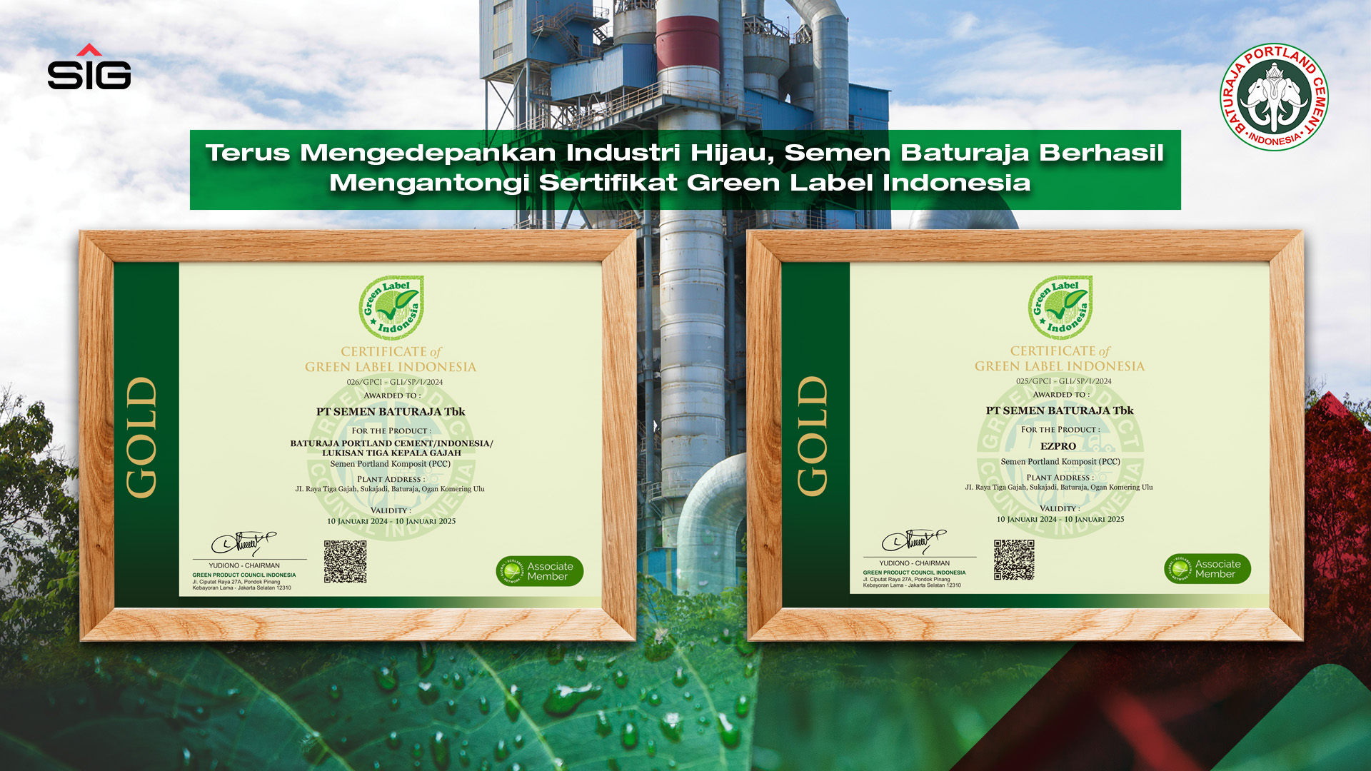 Terus Mengedepankan Industri Hijau, Semen Baturaja Berhasil Mengantongi ...